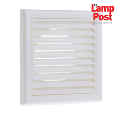100mm 4 Inch Extractor Fan External Wall Grill Grille - WHITE FIXED ...