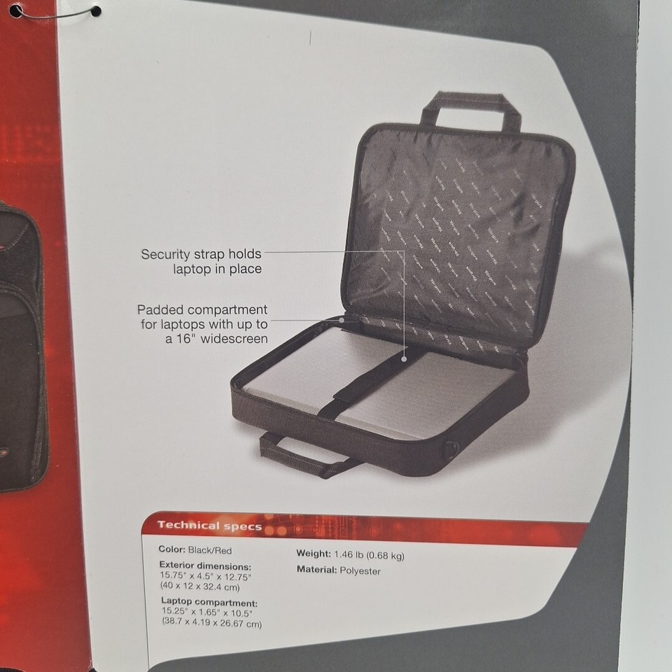 Targus Classic L Laptop Notebook bag case 15.4 in Clamshell fits 16 in ...