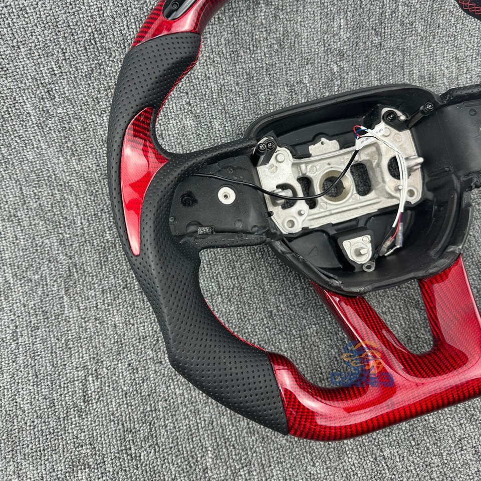 LED Carbon Fiber Steering Wheel For Dodge Charger Scat PACK SRT HELLCAT ...