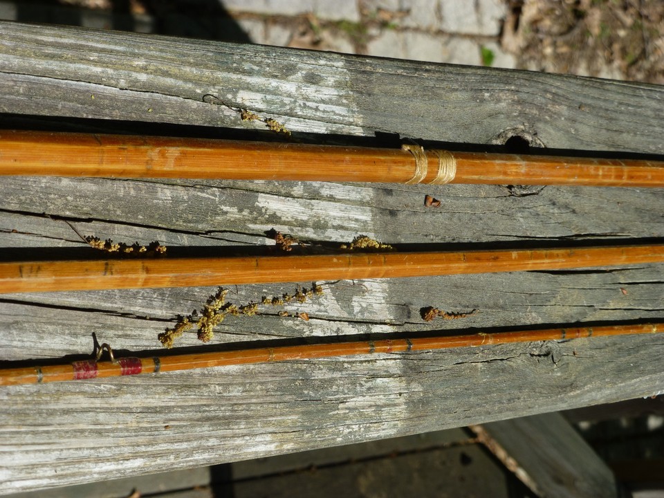 Antique Vintage UTICA Bamboo Fishing Rod 3-piece 94 1/2" Bait Rod ...