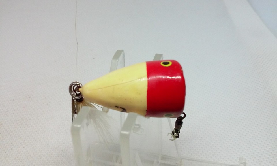 Vtg WEBER W-1 Popper Red Head 1" Topwater/Surface Ultra lt Fly rod ...
