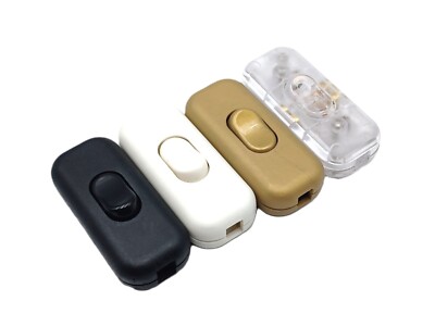 Lamp switch inline torpedo switch light switch 2/3 core 4 colour choice ...