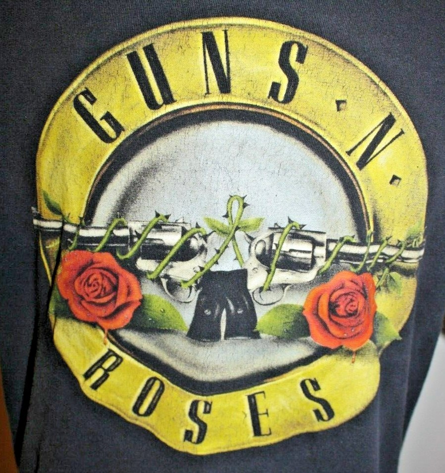 GUNS N ROSES BULLET OFFICIAL BRAVADO MEN'S BLACK CREW… - Gem