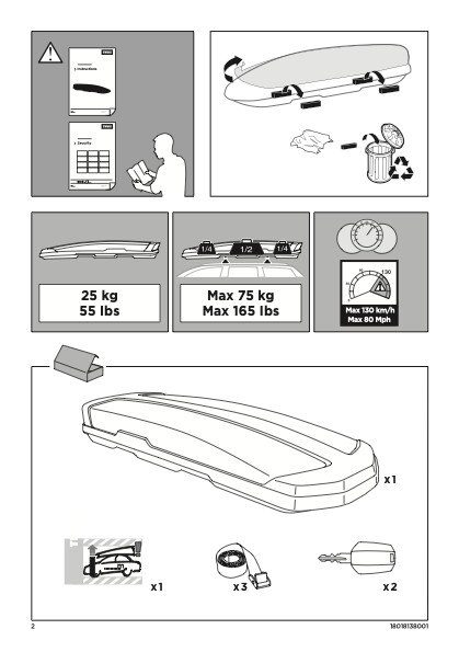 Thule Flow White Low Profile Locking Cargo Case in Great Condition! | eBay