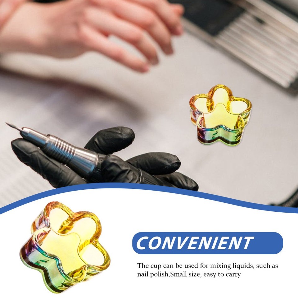 Nail Soak off Bowl Nails Dish Glass Art Cup Decorative Without Lids ...