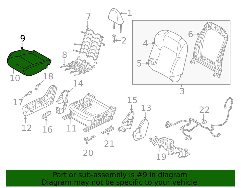 Genuine Nissan Cushion Cover 87320-6RA1B | eBay
