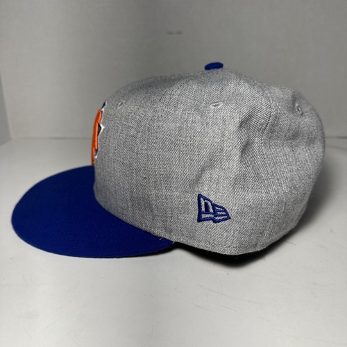 New York Knicks Hat Cap Snap Back Gray Blue NBA Basketball New Era Mens ...