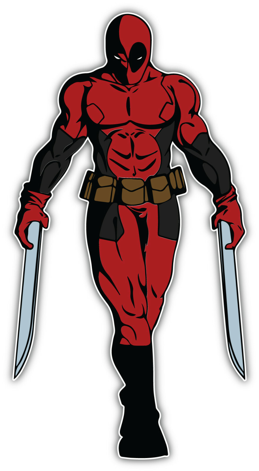 Deadpool Cartoon Sticker Bumper Decal - ''SIZES'' | eBay