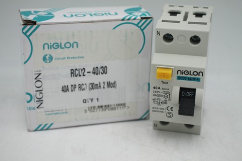 Niglon RCD 1P+N 2 modules type A 40A 30mA 10kA 230V - Neuf | eBay