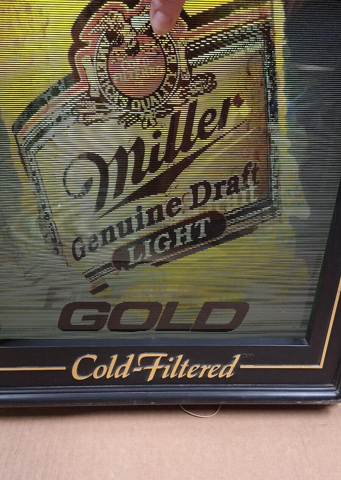 Miller Genuine Draft MGD Cold Filtered Beer Light Electric Motion Sign ...