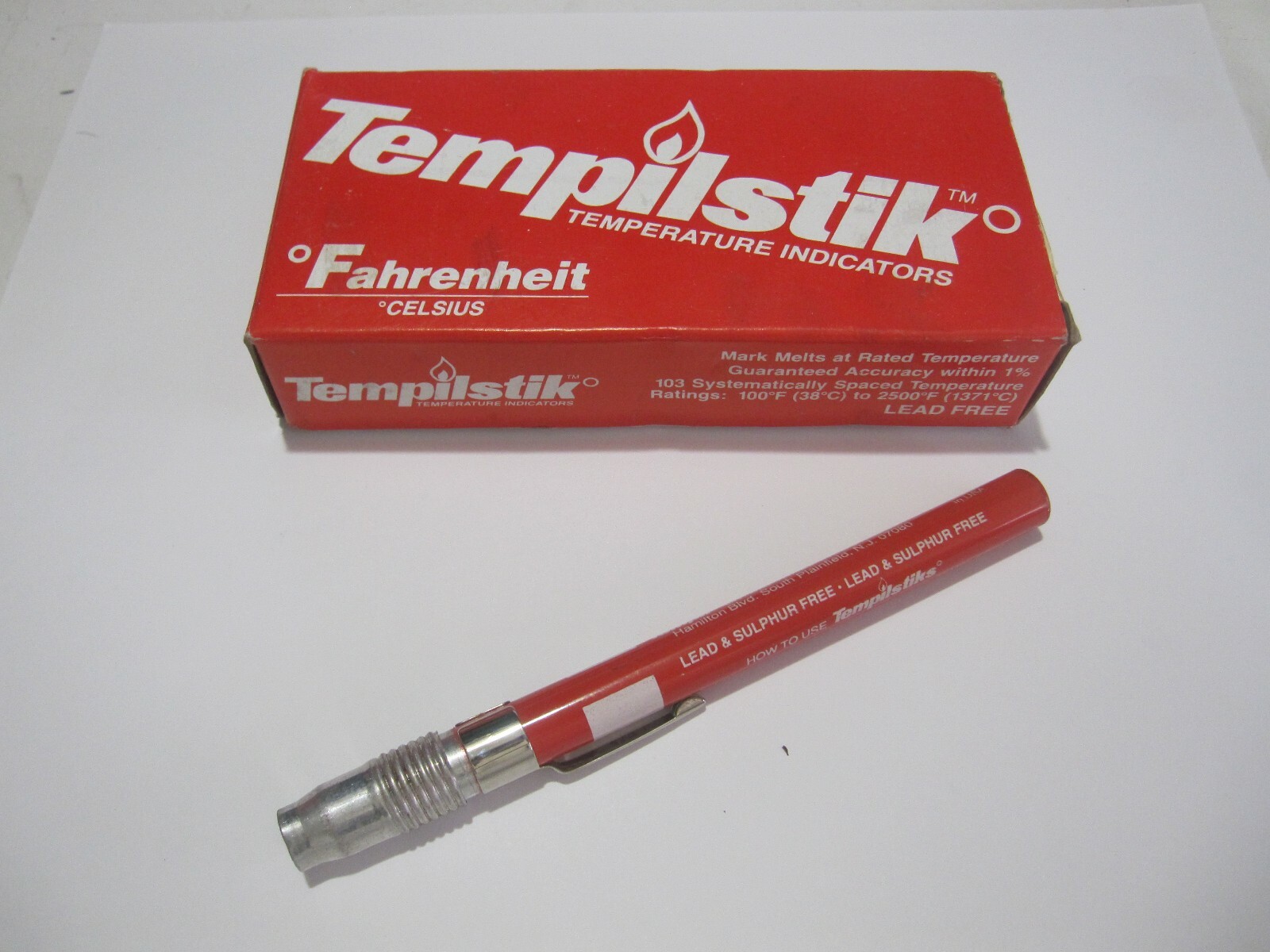 (2) Tempilstik 175 F degree temperature indicating welding crayon ...