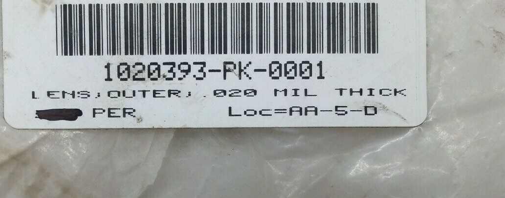 Clemco-Apollo 600 Acetate Non-Perforated .020 Mil Thick Outer Lens (Lot ...