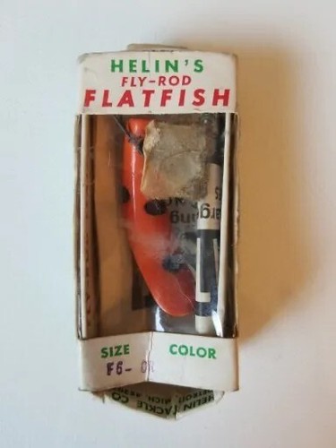Vintage Helin’s Fly-rod Flatfish F6 Orange, Box & Paperwork | eBay