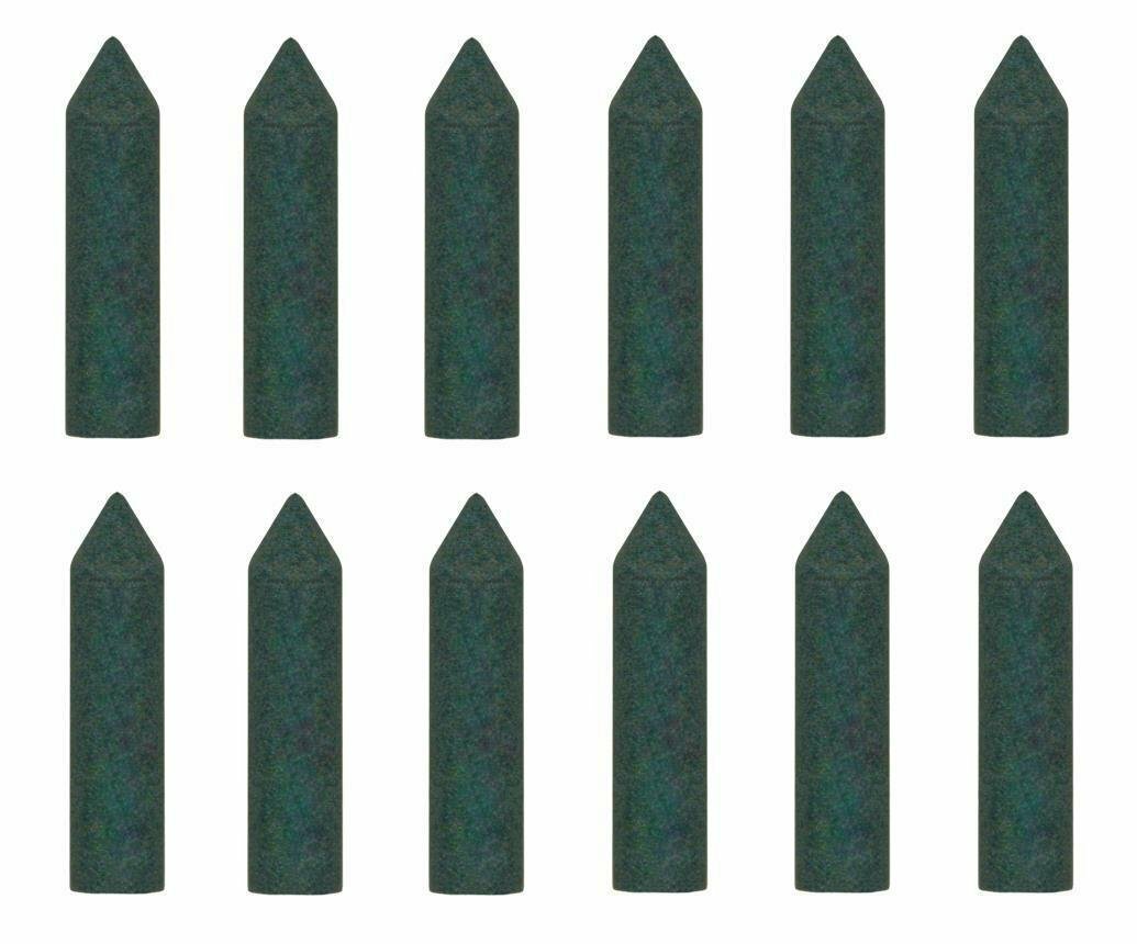 12 Pack Medium Grit Green Bullet Unmounted Jewelry Metal Gold Polishers ...