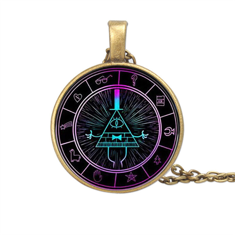 Triangle Devil Gravity Bill Cipher Fall The Zodiac Necklace Pendant ...