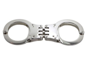 Echte Handschellen Stahl ohne Kette m. Gelenk Gelenkhandschellen Double ...
