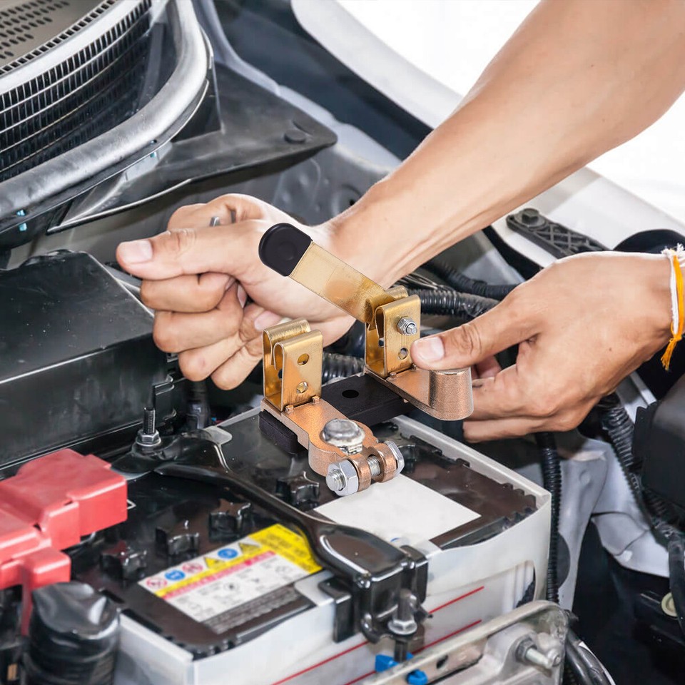 Heavy Duty Car Battery Disconnect Knife Blade Shut Cut Off Switch Top ...