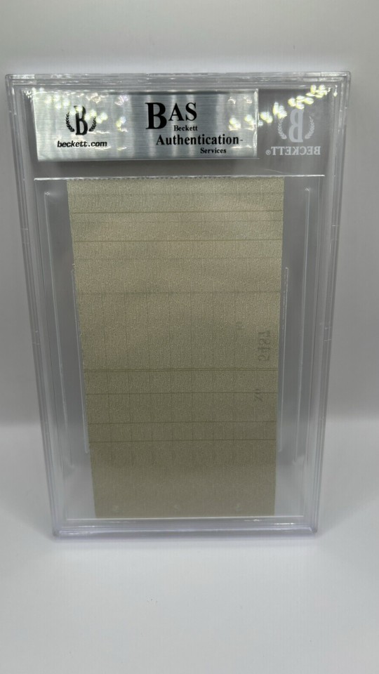 BABE RUTH-CHECK STUB Beckett Authentic "THE BABE RUTH COLLECTION" BGS ...