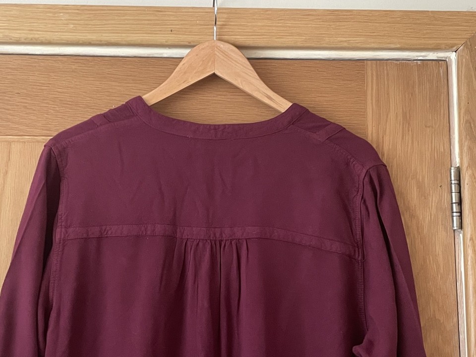 EAST burgundy button up tunic size 18 | eBay UK