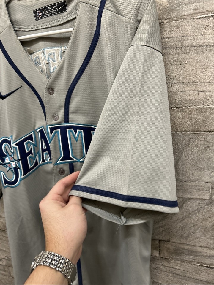 Seattle Mariners Jersey Mens Small Gray MLB Baseball Ken Griffey Jr 24 ...
