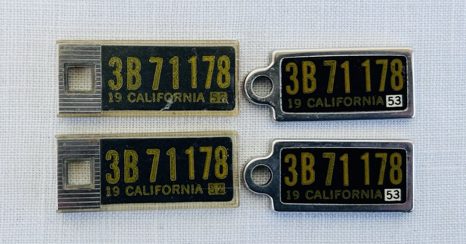 16 California DAV (Disabled American Veteran) Mini License Plate Key ...