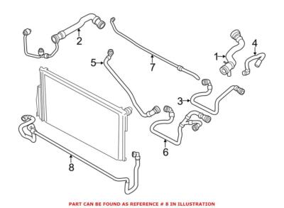 For BMW Genuine Radiator Coolant Hose Left 17127619693 | eBay
