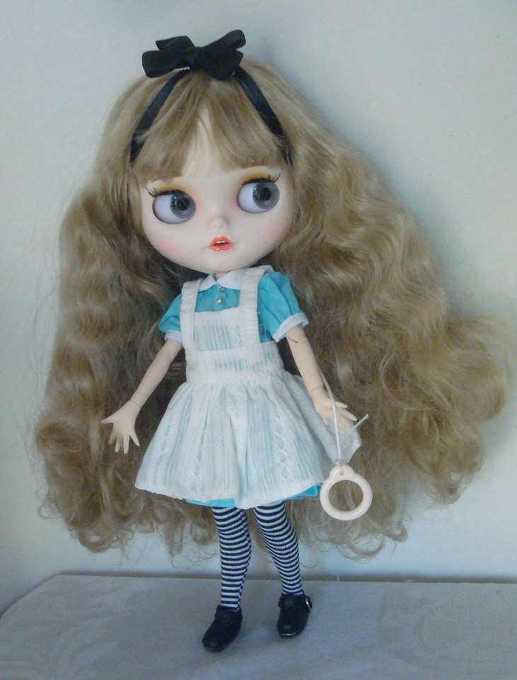 Blythe doll Alice in Wonderland customized Jointed Body Mate face 18 ...