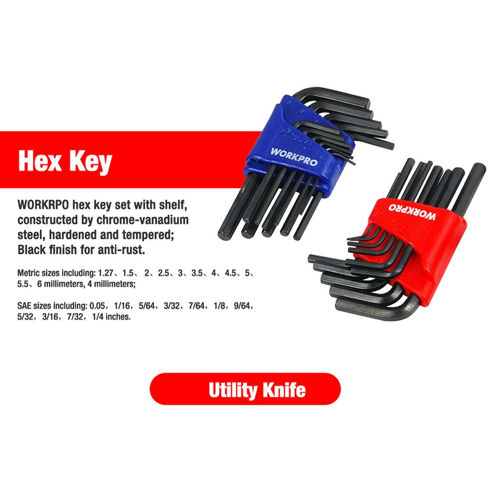 WORKPRO 408 Piece Mechanics Tool Set Socket Wrench Set With Heavy Duty ...