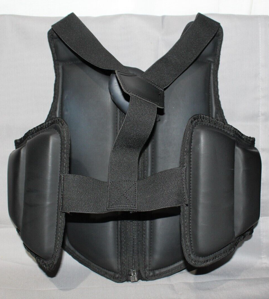 ATA Martial Arts Taekwondo Karate Chest Pad Protector Black Zip-Up ...