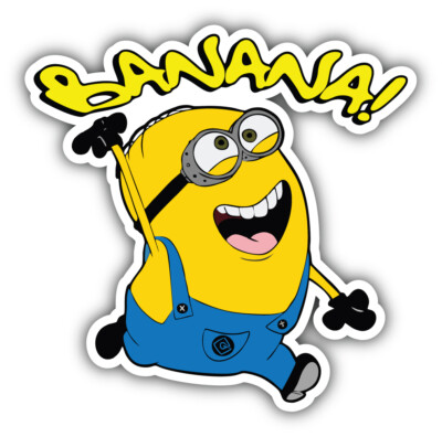 Minions Cartoon Banana Sticker Bumper Decal - ''SIZES'' | eBay