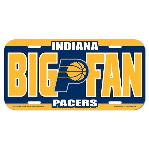 INDIANA PACERS ~ Official NBA Big Fan Color License Plate ~ New! | eBay