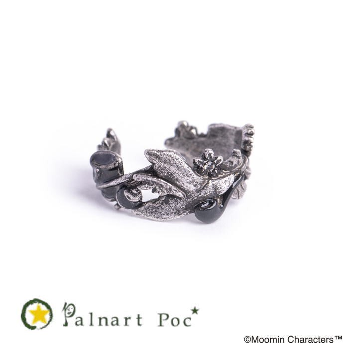 Moomin Snufkin Motif RING Pewter JP11 US5 3/4 Pewter Glass Palnart Poc ...