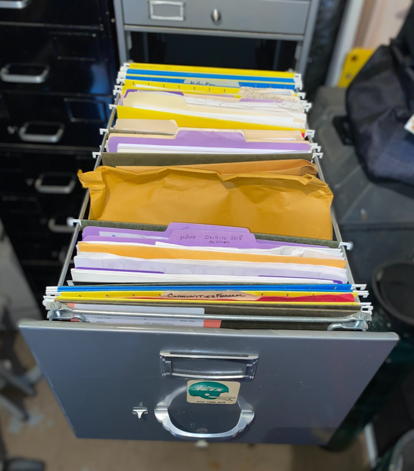 Ca. 1960's Mid-Century Modern STEELCASE Gray, File Cabinet w/9-Vertical ...