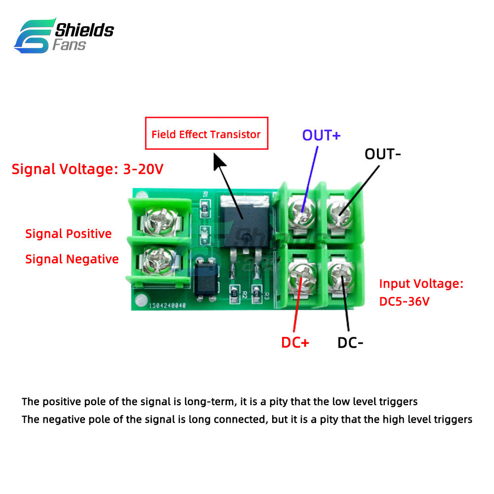 3V/5V/12V/24V/36V F5305S PMOS Trigger Switch Board MOS FET Tube Module ...