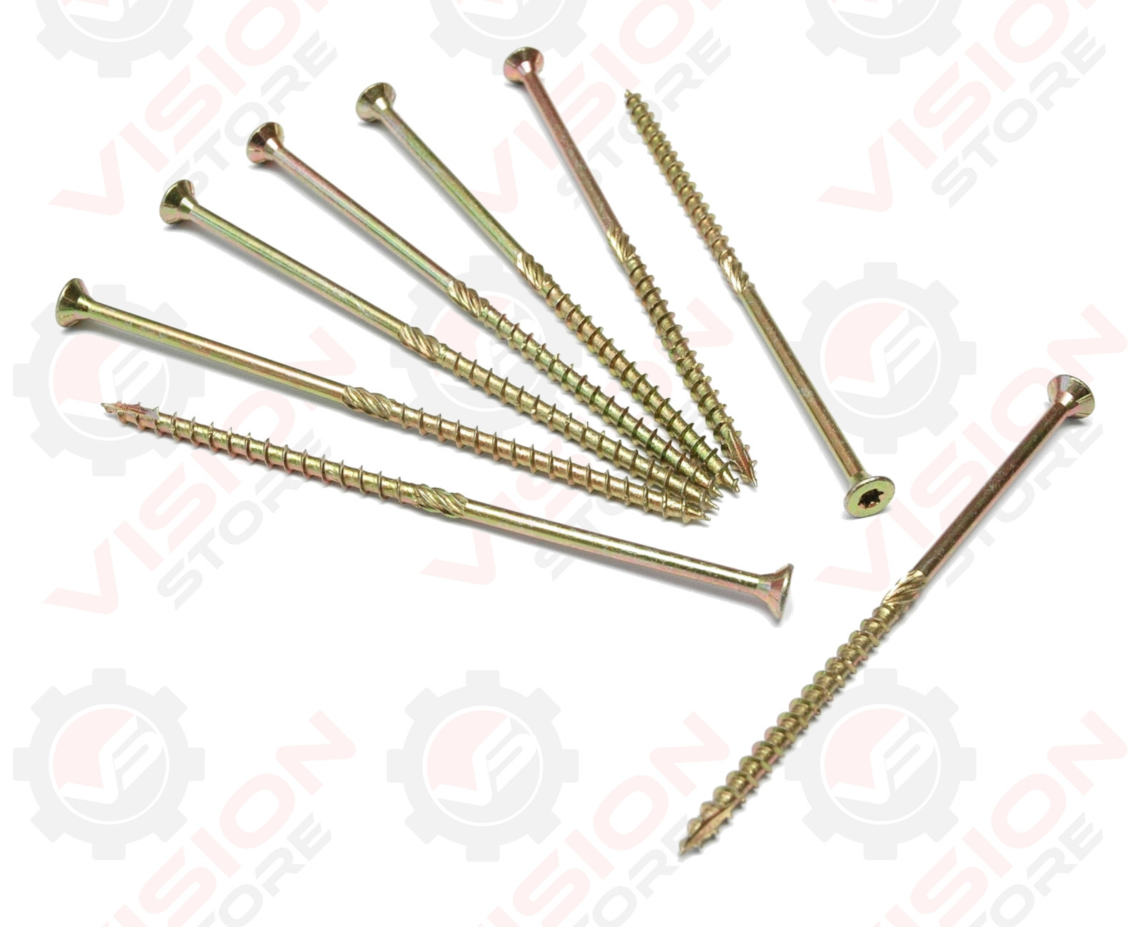 5.0 mm Countersunk Long TORX Srews Self Tapping Wood Chipboard Yellow ...