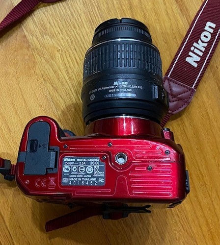 Nikon D D3100 14.2MP Digital SLR Camera - Red (w/ AF-S DX VR 18-55mm ...