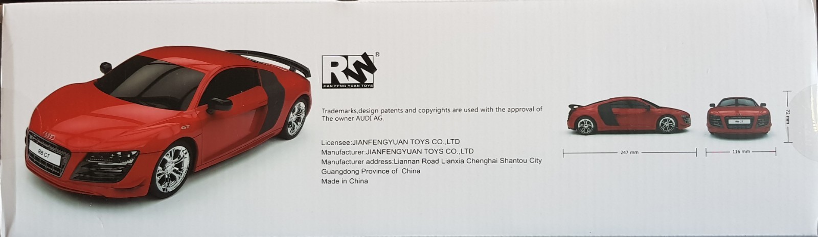 Red Audi R8 GT RC Radio Remote Control Model 1:18 Special Edition Kids ...
