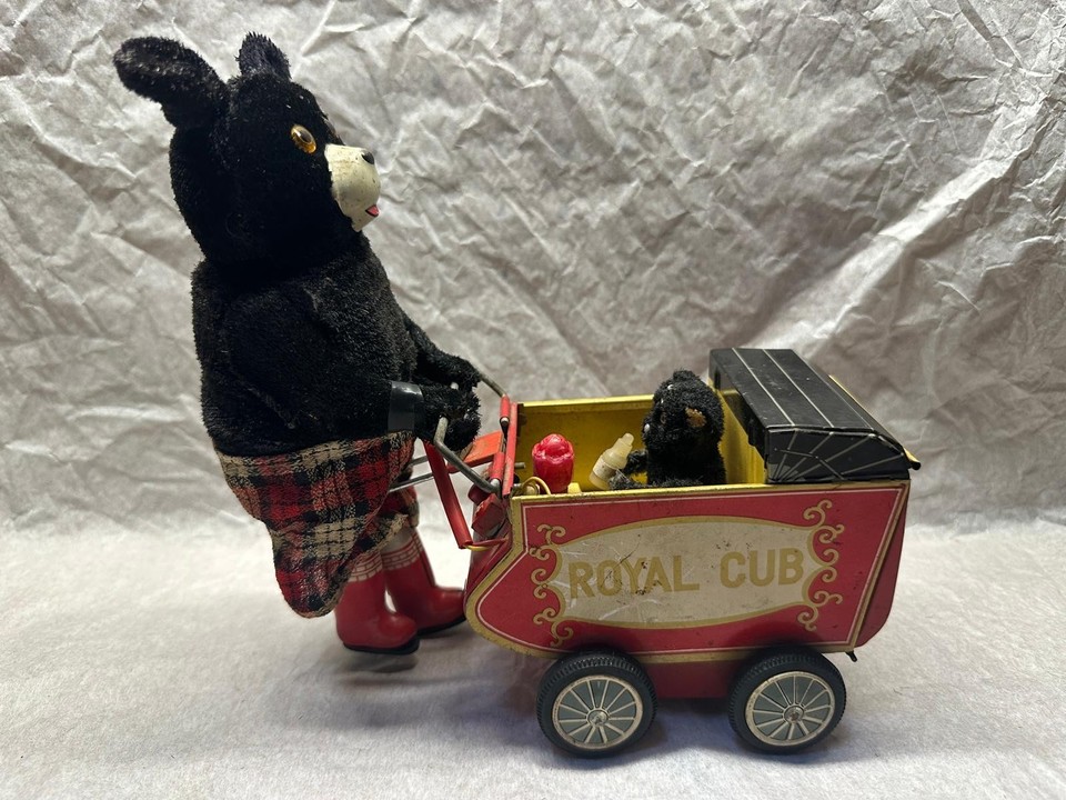 Rare Vintage BEAR ROYAL CUB Battery Operated Tin Toy 1950’s | eBay