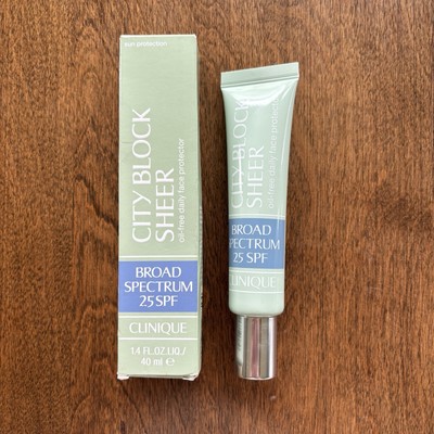 Clinique City Block Sheer Oil Free Daily Face Protector SPF 25 1.4 fl ...