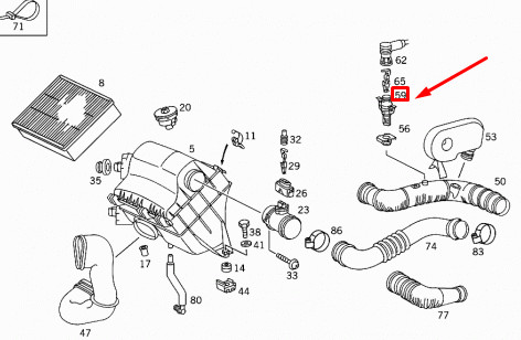 MERCEDES-BENZ SPRINTER 903 INTAKE AIR TEMPERATURE SENSOR A0105425717 | eBay