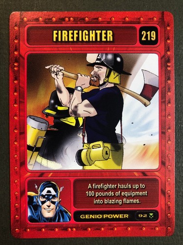 2003 Marvel Genio Card Firefighter #219 Pack Fresh! | eBay