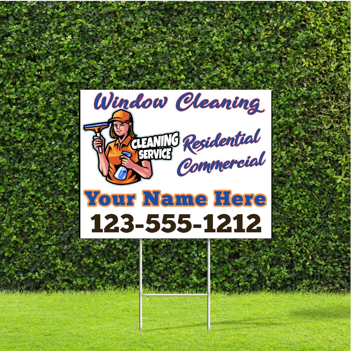 Lawn Care Signs And Stakes Vispronet Heroes Work Here Yard Signs With