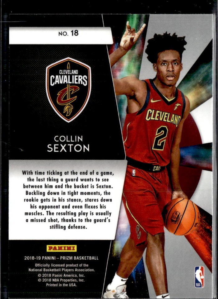 2018-19 Panini Prizm #18 Collin Sexton Freshman Phenoms Cleveland ...