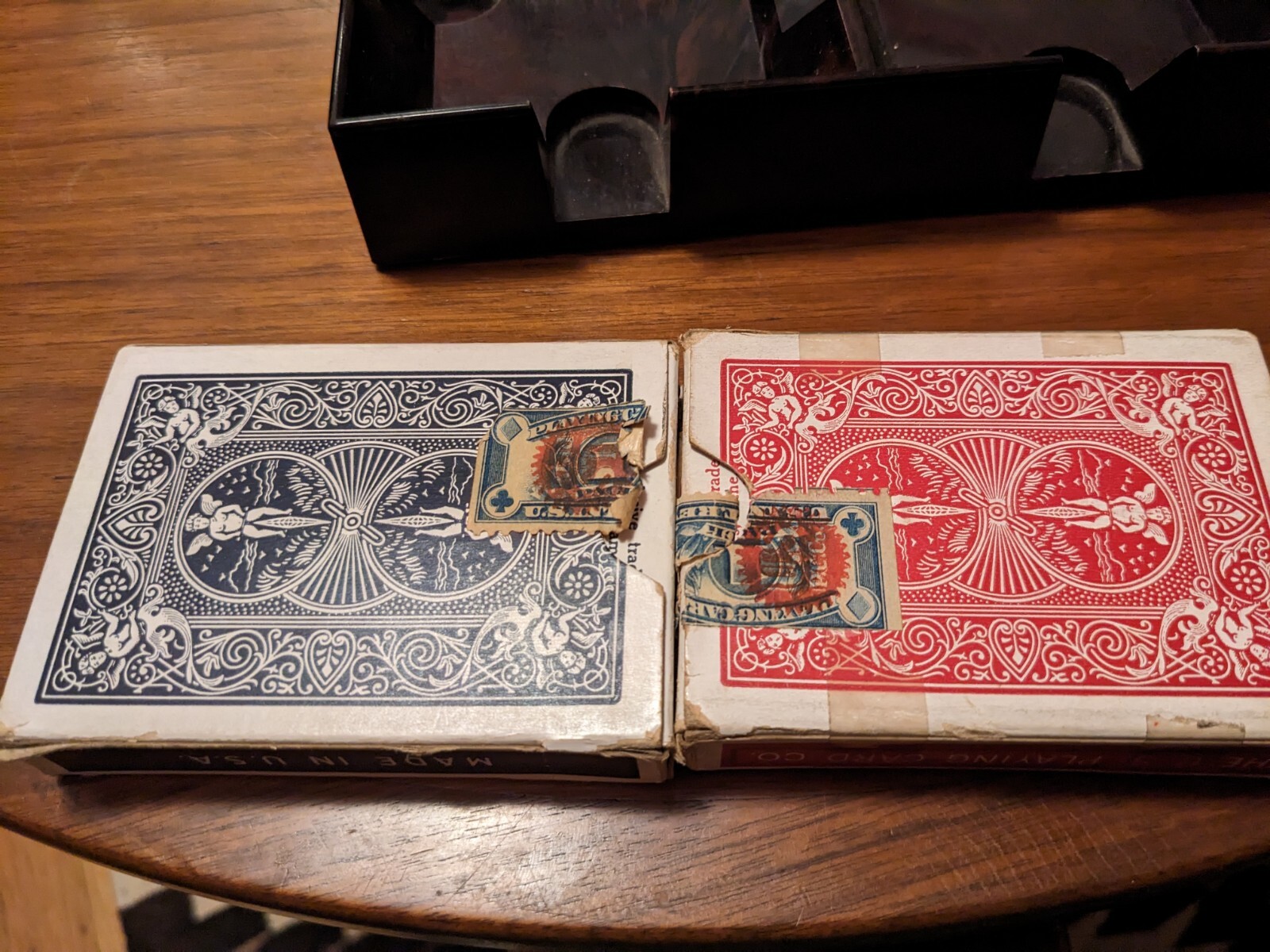 VinTagE BICYCLE RIDER BACK 808 POKER PLAYING CARDS BLUE & DECK Tax ...