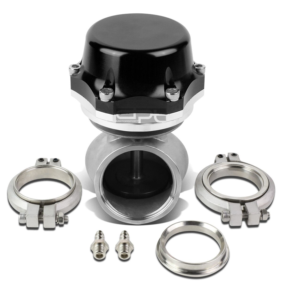 UNIVERSAL 50MM TURBO V-BAND 5.25" WASTEGATE BYPASS EXHAUST+7&14 PSI ...