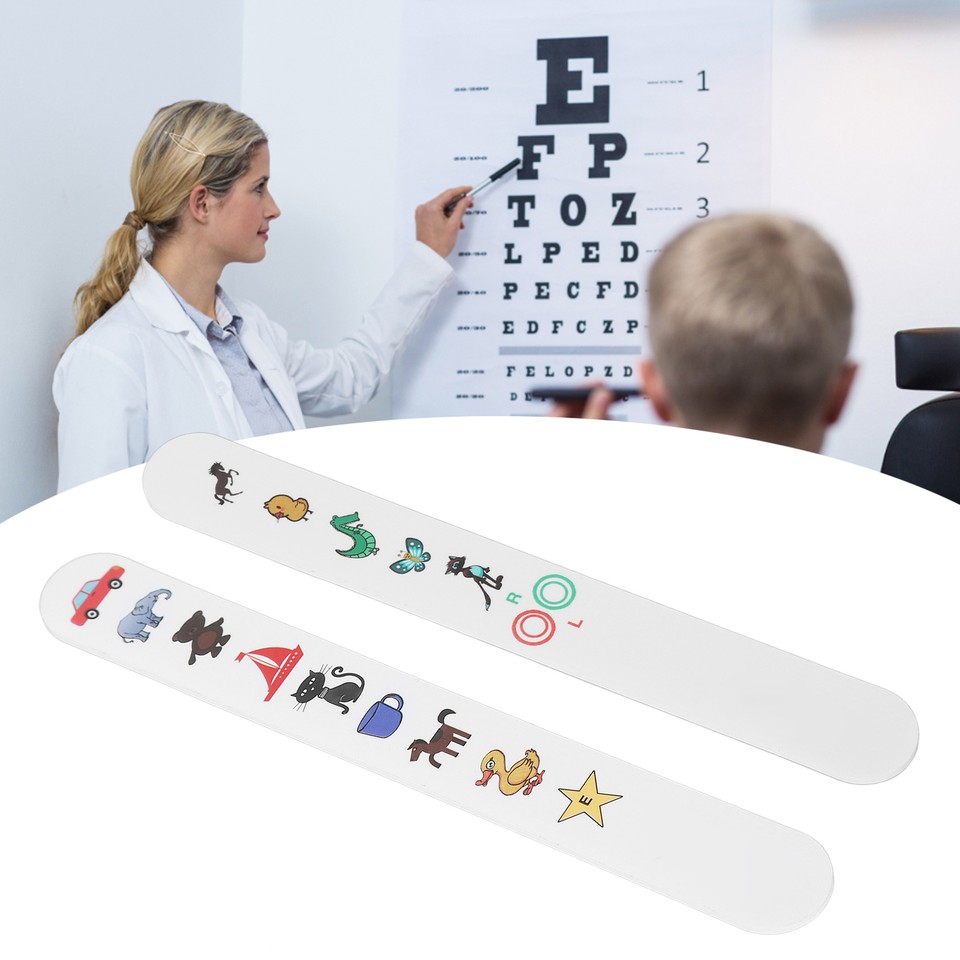 Kids Fixation Stick Vision Tester Clear Colorful Animal Patterns ...