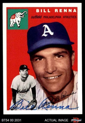1954 Topps Archives / Reprint #112 Bill Renna Athletics AUTOED | eBay