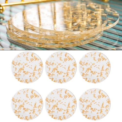 Party Essentials Acrylic Coaster Set Elegant Tableware Premium Acrylic ...