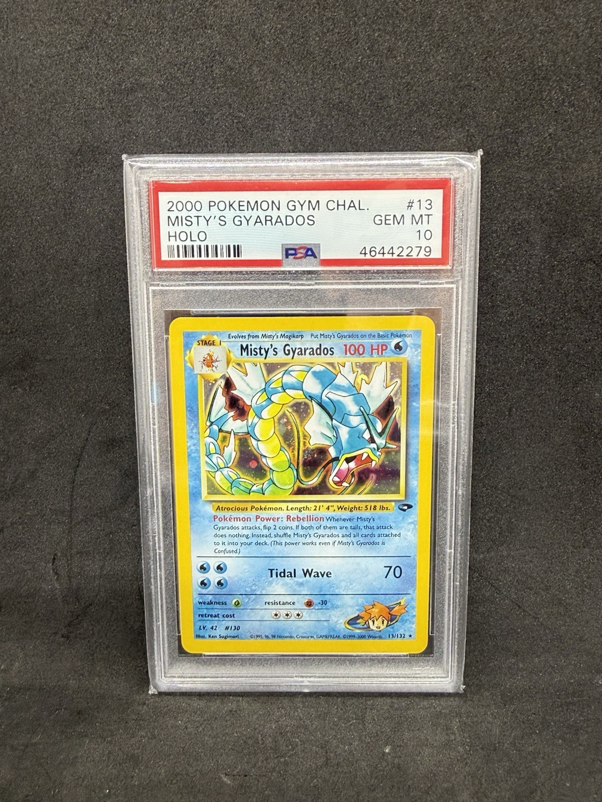 PSA 10 Misty’s Gyarados Holo W/ SWIRL 2000 Pokemon Gym Challenge 13/132 ...