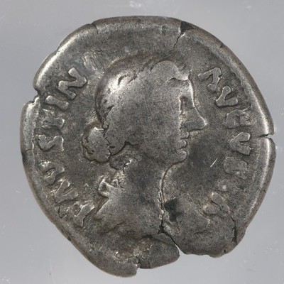 Faustina Jr. AR Denarius Roman Empire Silver Juno Coin 147-176 AD - NGC ...